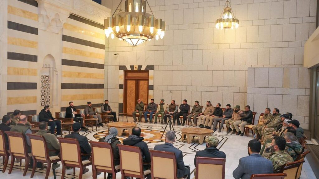 Sharaa Discusses the Structure of Military Institution in Syria with ...